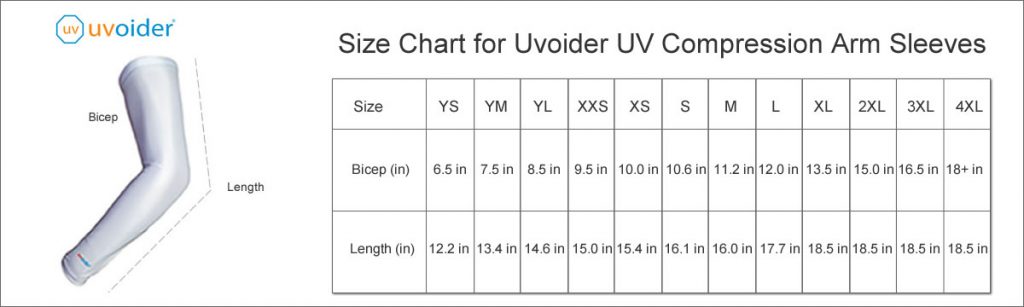 How to Determine Your UV Compression Arm Sleeve Size – From Youth Small ...
