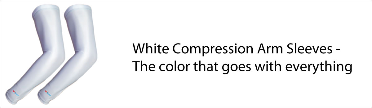 White Compression Arm Sleeves – The color that goes with everything ...