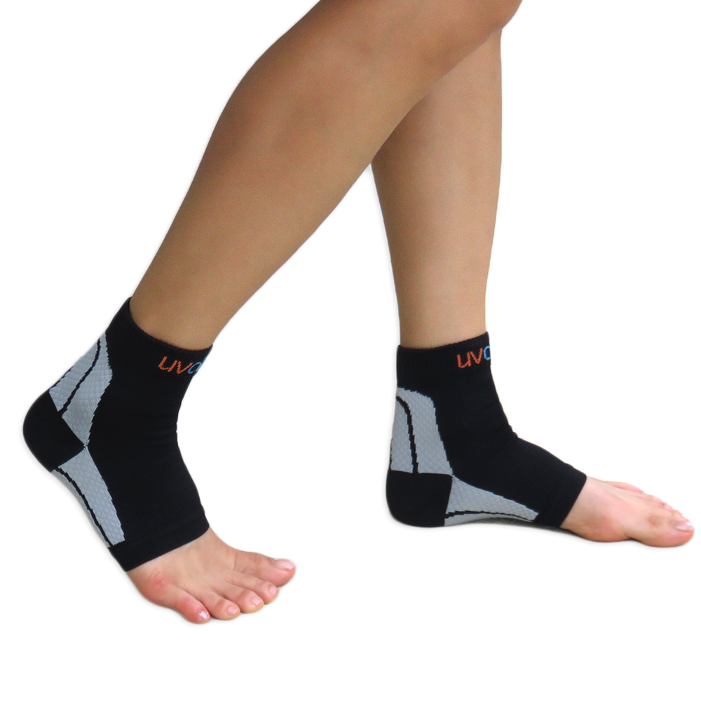 Compression Foot Sleeves - More Support Series 20-30 mmHg 1 Black